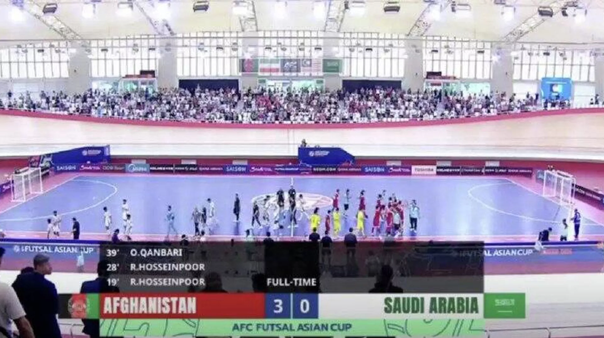 Afghanistan Futsal Team Defeats Saudi Arabia 3-0 in Asian Cup Opener ...